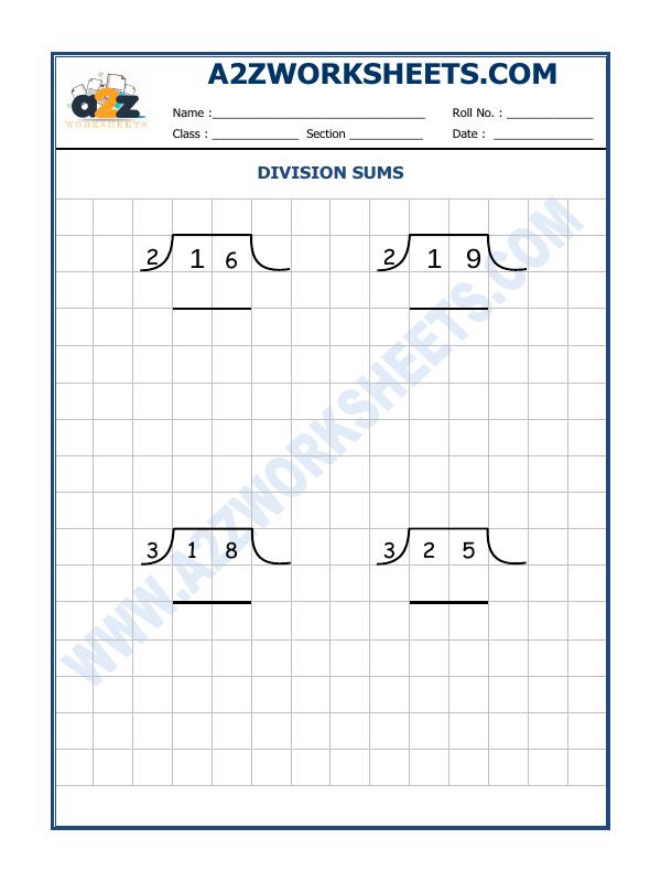 A2Zworksheets:Worksheet of Math Division Worksheet-04-Division-Maths