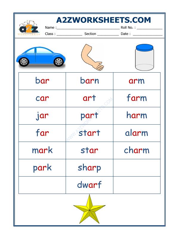 Free Printable Ar Phonics Worksheets Teach Child How To Read: Ar Sound