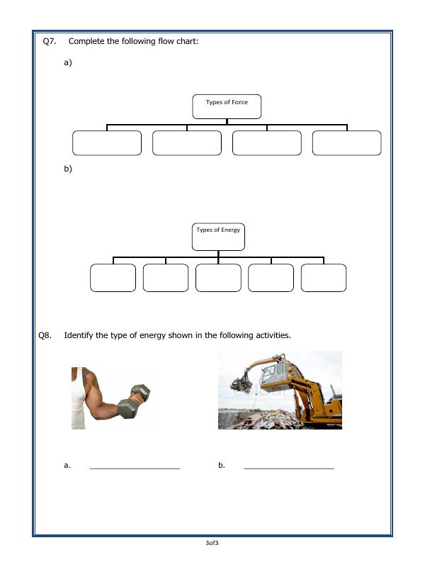 Force Work And Worksheets