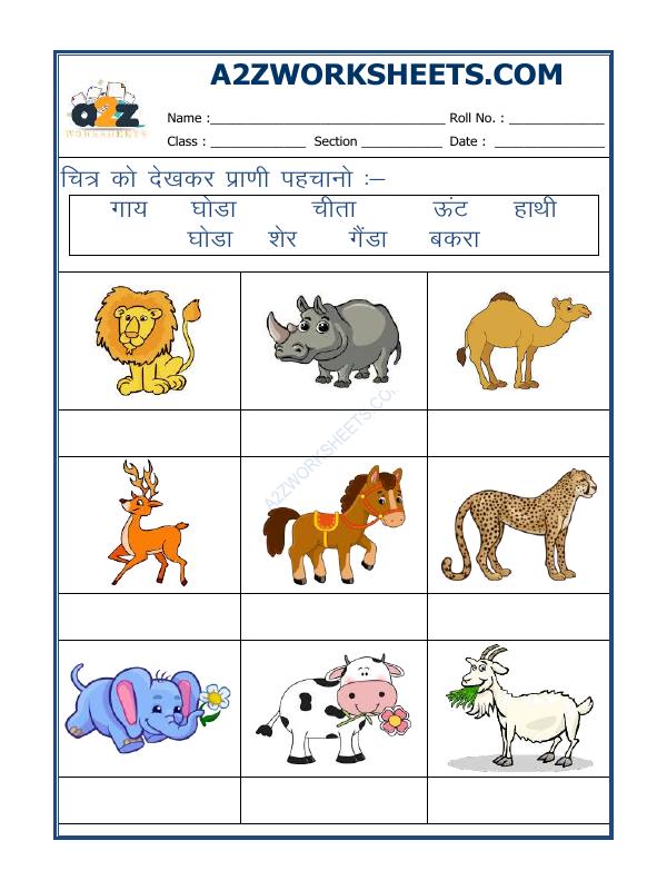 Pet Animals In Hindi