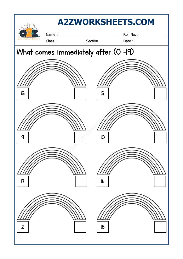A2Zworksheets:Worksheet of What Comes After-04-Numbers-Maths
