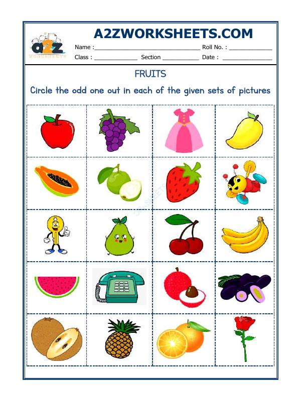 A2Zworksheets:Worksheet of Odd One Out-03-Logical Reasoning-General ...