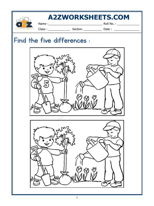 A2Zworksheets:Worksheet of Find The Difference-02-Logical Reasoning ...