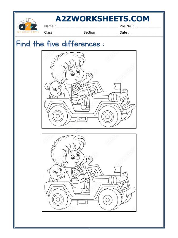 A2Zworksheets:Worksheet of Find The Difference-03-Logical Reasoning ...