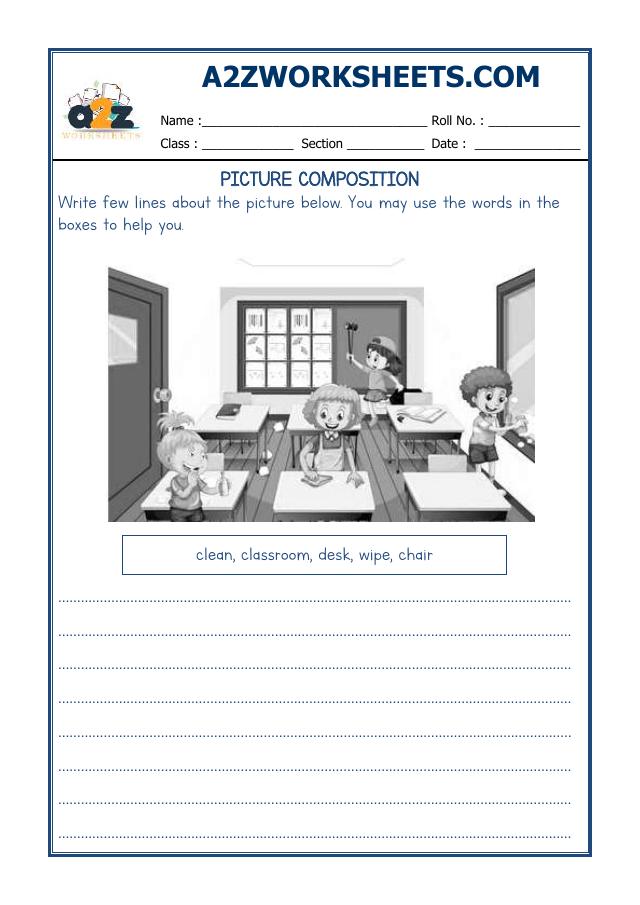 A2Zworksheets:Worksheet of Picture Composition-10-Writing-English
