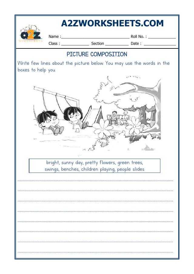 A2Zworksheets:Worksheet of Picture Composition-14-Writing-English