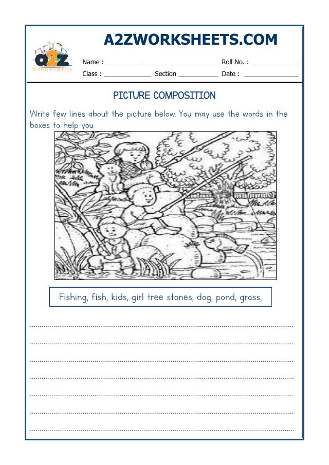 A2Zworksheets:Worksheet of Picture Composition-01-Writing-English