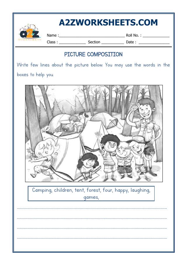 A2Zworksheets:Worksheet of Picture Composition-13-Writing-English