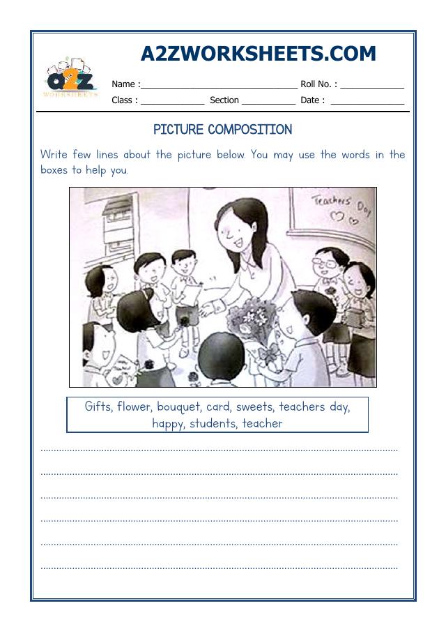 A2Zworksheets:Worksheet of Picture Composition-01-Writing-English