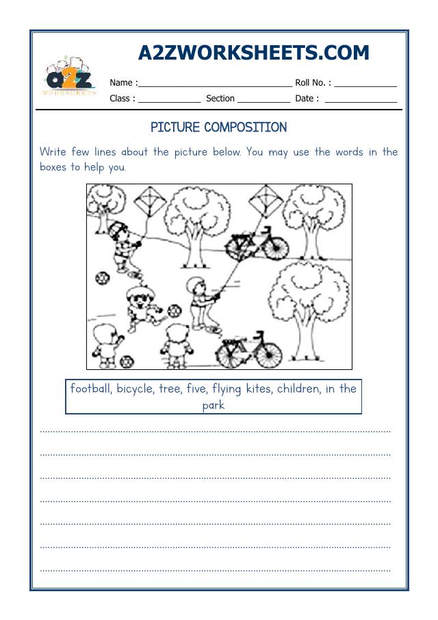 A2Zworksheets:Worksheet of Picture Composition-02-Writing-English