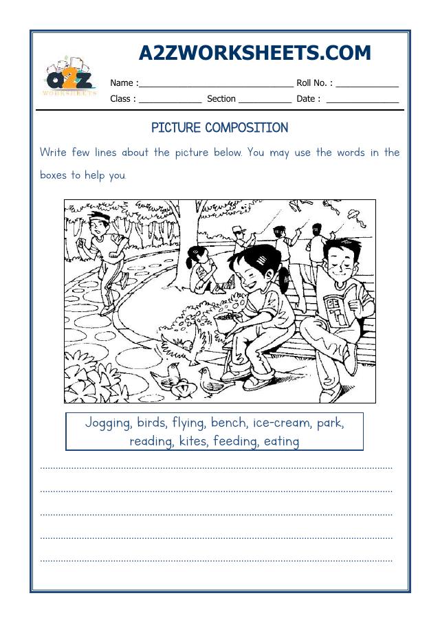 A2Zworksheets:Worksheet of Picture Composition-07-Writing-English