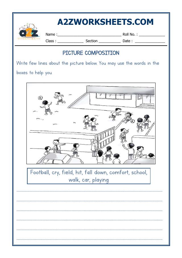 A2Zworksheets:Worksheet of Picture Composition-08-Writing-English