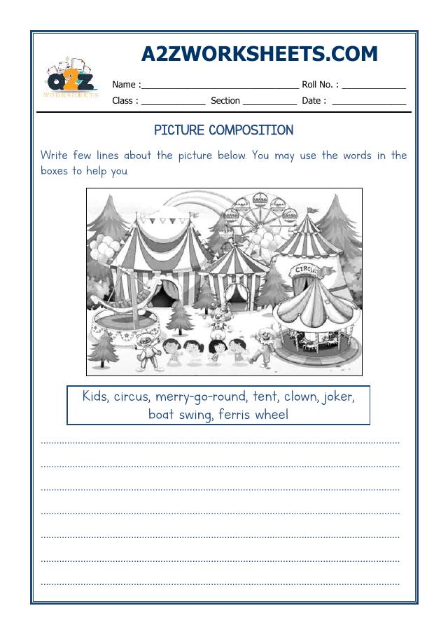A2Zworksheets:Worksheet of Picture Composition-10-Writing-English