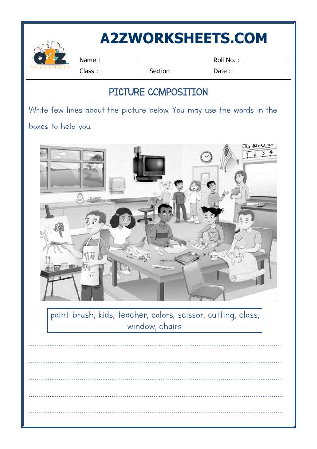 A2Zworksheets:Worksheet of Picture Composition-12-Writing-English