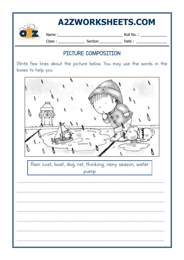 A2Zworksheets:Worksheet of Picture Composition-15-Writing-English
