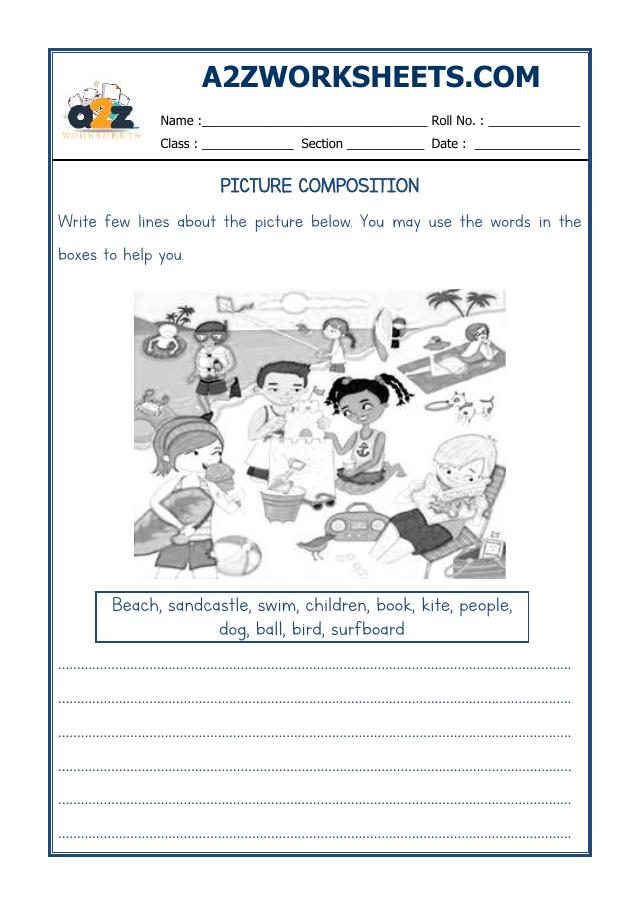 A2Zworksheets:Worksheet of Picture Composition-11-Writing-English