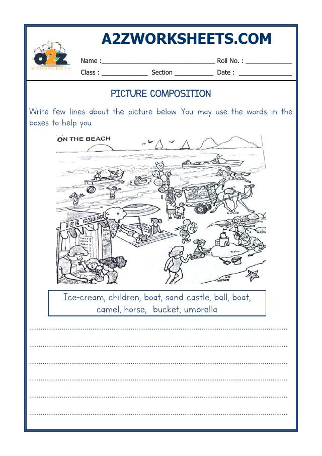 A2Zworksheets:Worksheet of Picture Composition-12-Writing-English