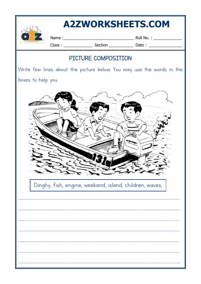 A2Zworksheets:Worksheet of Picture Composition-13-Writing-English
