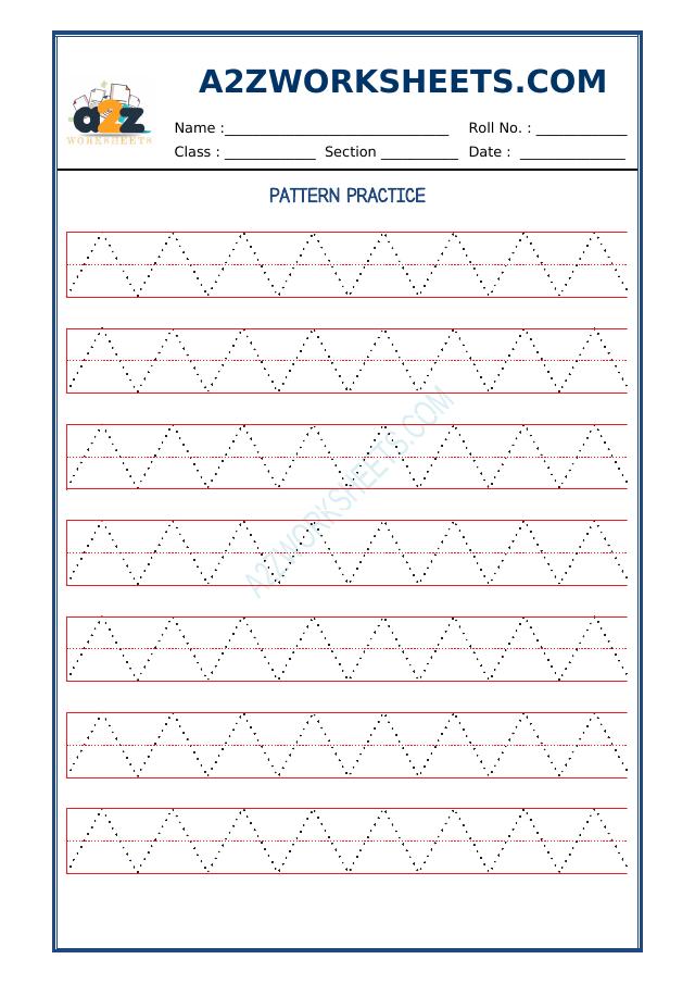 A2Zworksheets:Worksheet of Pattern Practice-01-Writing-English