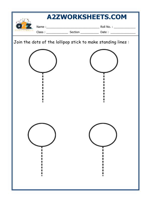 A2Zworksheets:Worksheet of Standing Lines-02-Writing-English