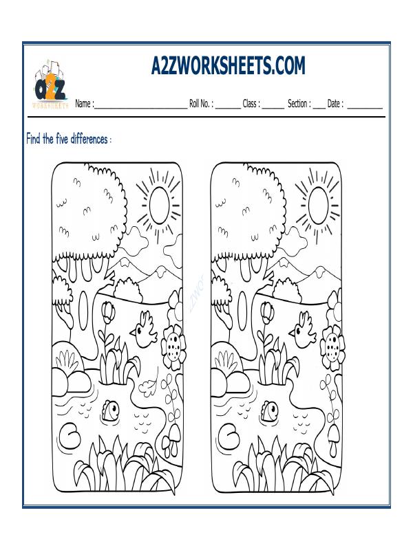 A2Zworksheets:Worksheet of Find The Difference-07-Logical Reasoning ...