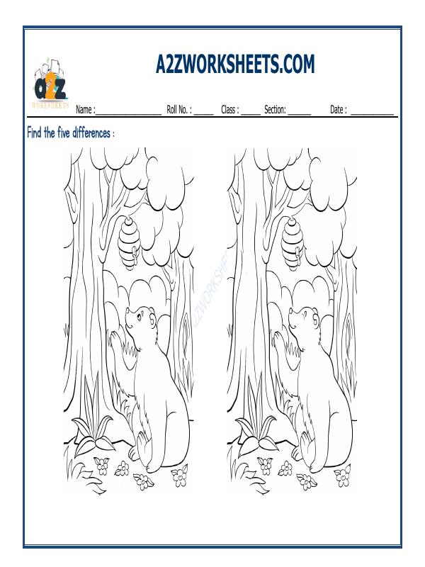 A2Zworksheets:Worksheet of Find The Difference-09-Logical Reasoning ...