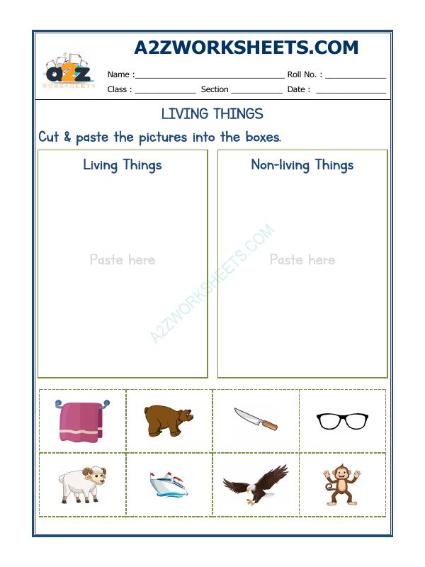 A2Zworksheets:Worksheet of Living Things-06-Plants and Living Organisms ...