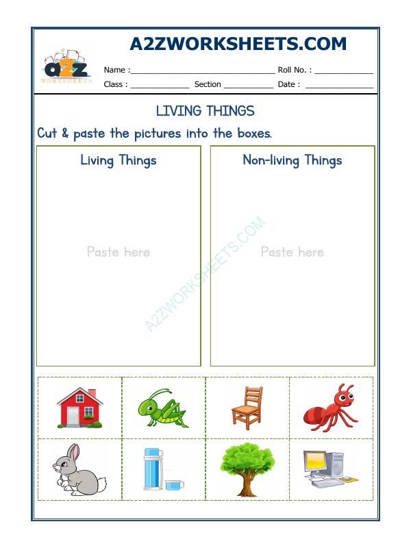 A2Zworksheets:Worksheet of Living Things-08-Plants and Living Organisms ...
