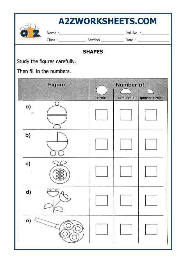 A2Zworksheets:Worksheet of Shapes-03-Geometry-Maths