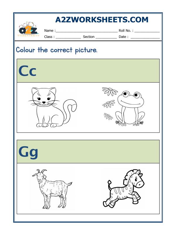 A2Zworksheets:Worksheet of Alphabet Recognition-02-Alphabets-English