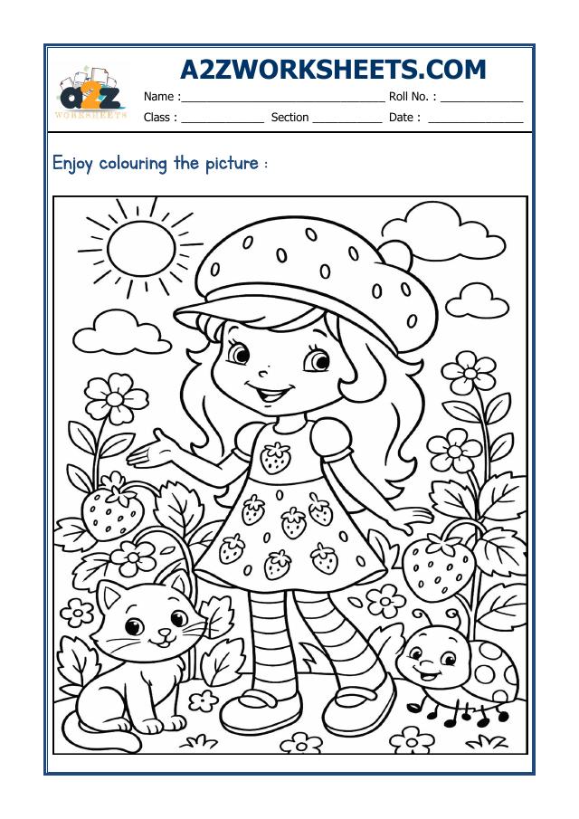 A2Zworksheets:Worksheet of Colouring Sheet-02-Recognition-English