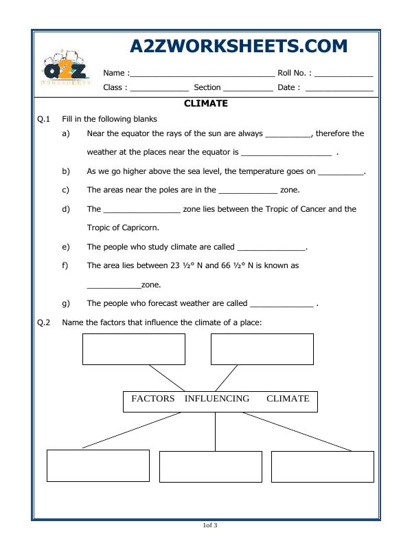 Weather And Climate Worksheets Weather Worksheets