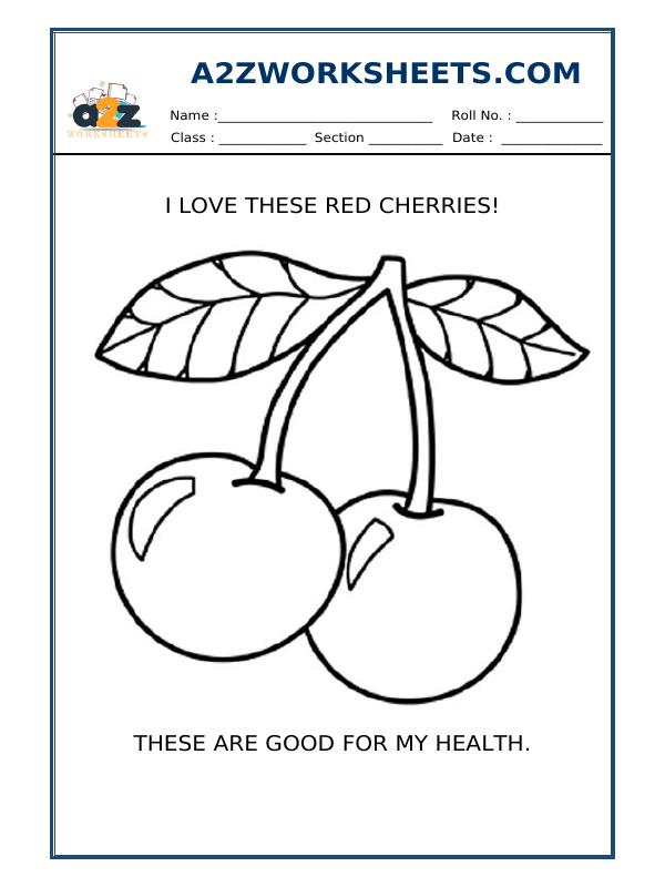 A2Zworksheets:Worksheet of Recognition Of Red Colour - 07-Recognition ...