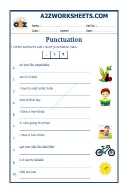 Basic Punctuation 2 Worksheet Educationcom A2Zworksheets:Worksheet Of